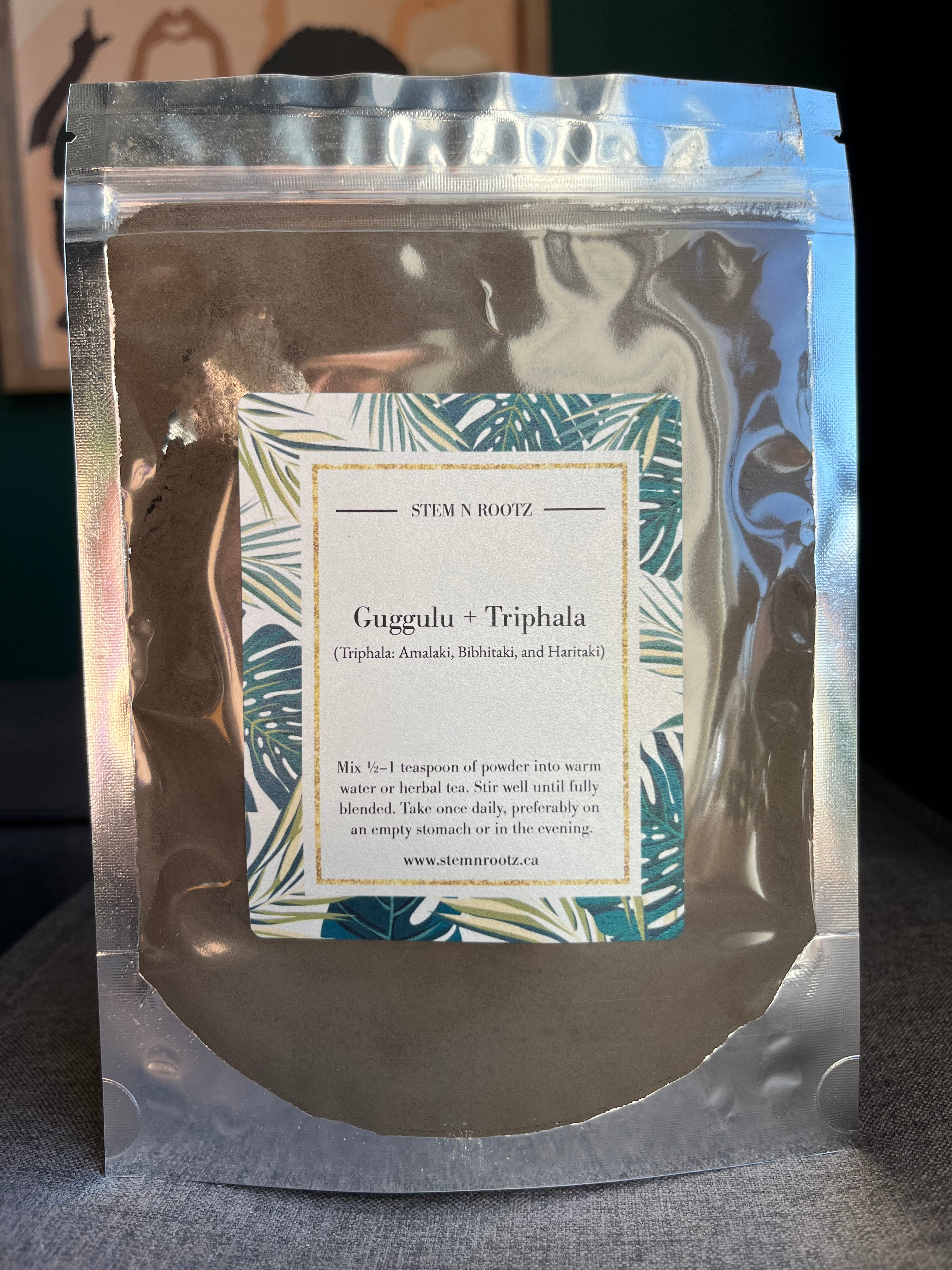 Guggulu + Triphala Powder 3oz – Ayurvedic Wellness Blend – Stem n Rootz